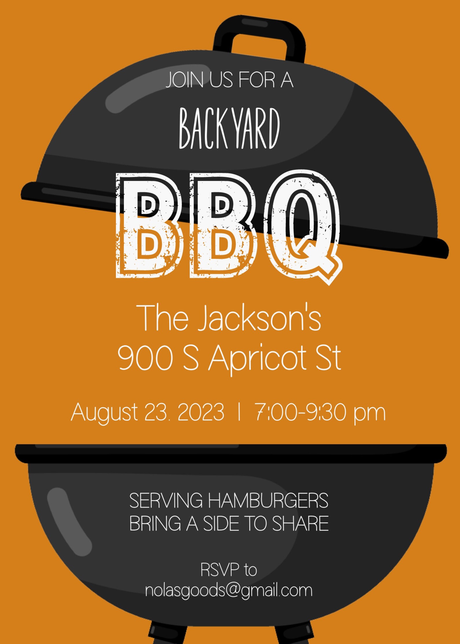 Backyard BBQ Invitation Bbq Invite Download Summer BBQ - Etsy