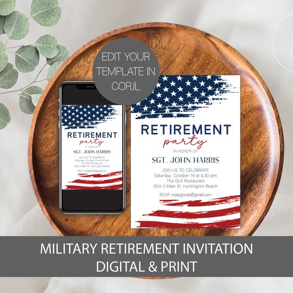 Military Retirement Sign - Etsy