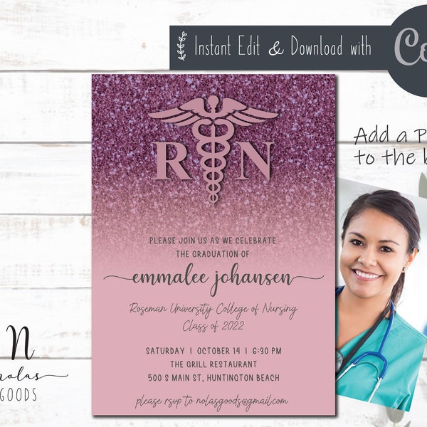 Rn Bsn Graduation Invitations - Etsy