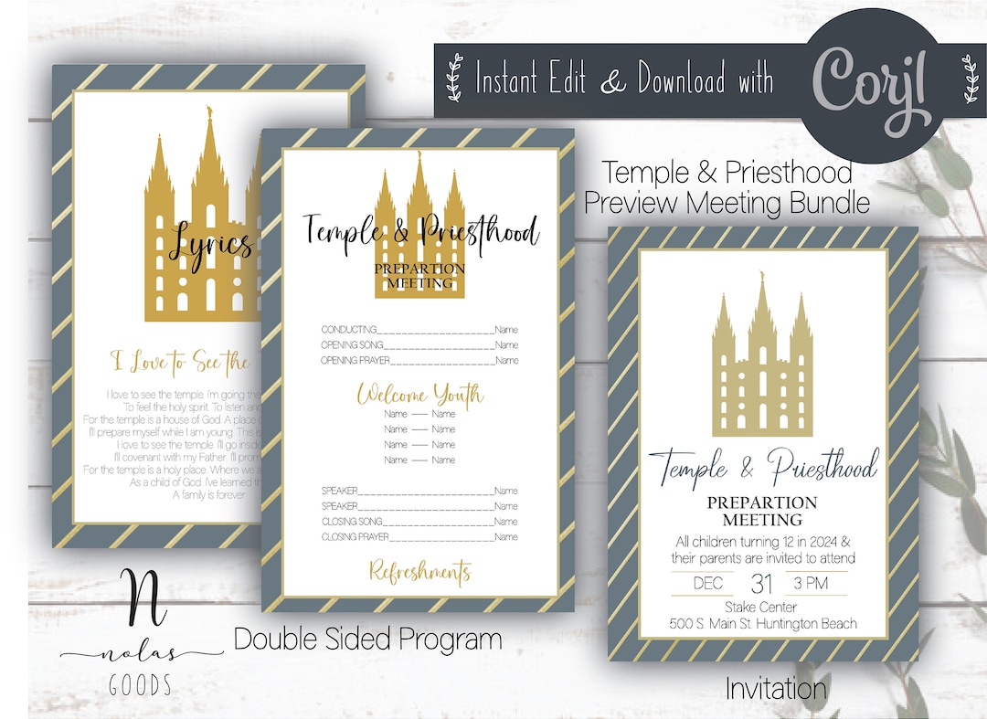Temple and Priesthood Preview Bundle, LDS Temple and Priesthood Preview ...