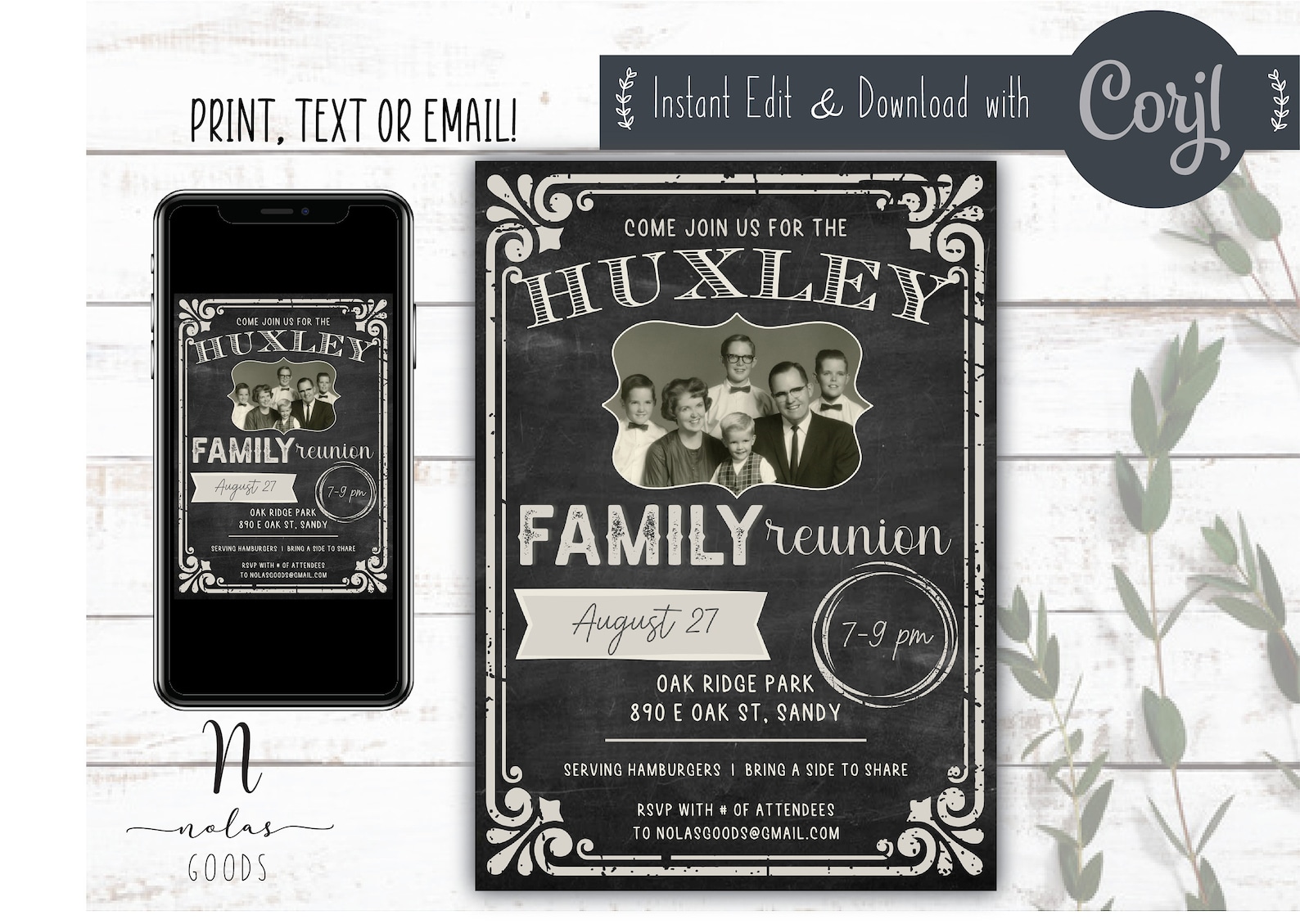 Family Reunion Invitation Customizable, Cousin Reunion Invite, Family ...