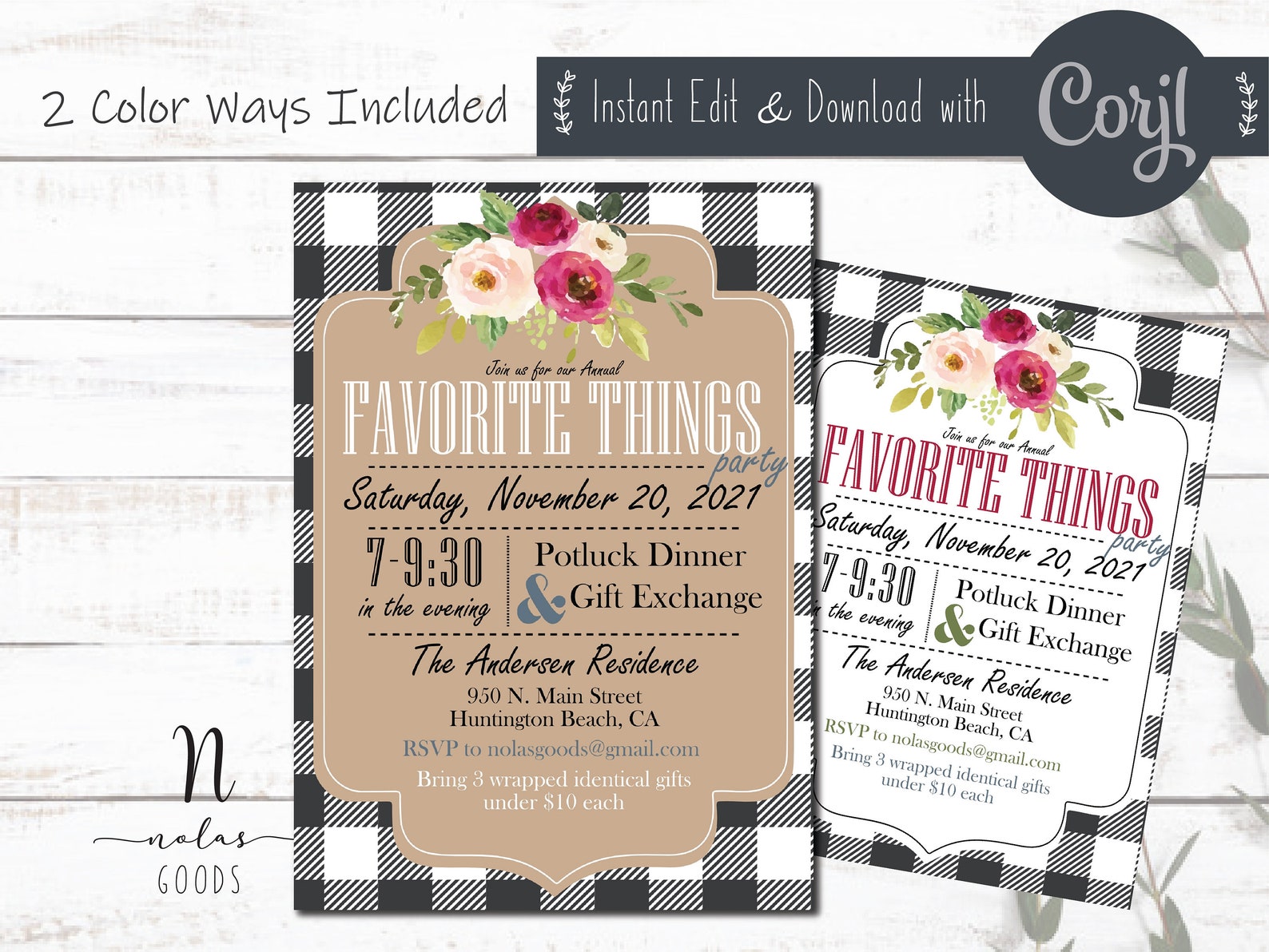 Favorite Things Party Invitation Printable My Favorite Things - Etsy
