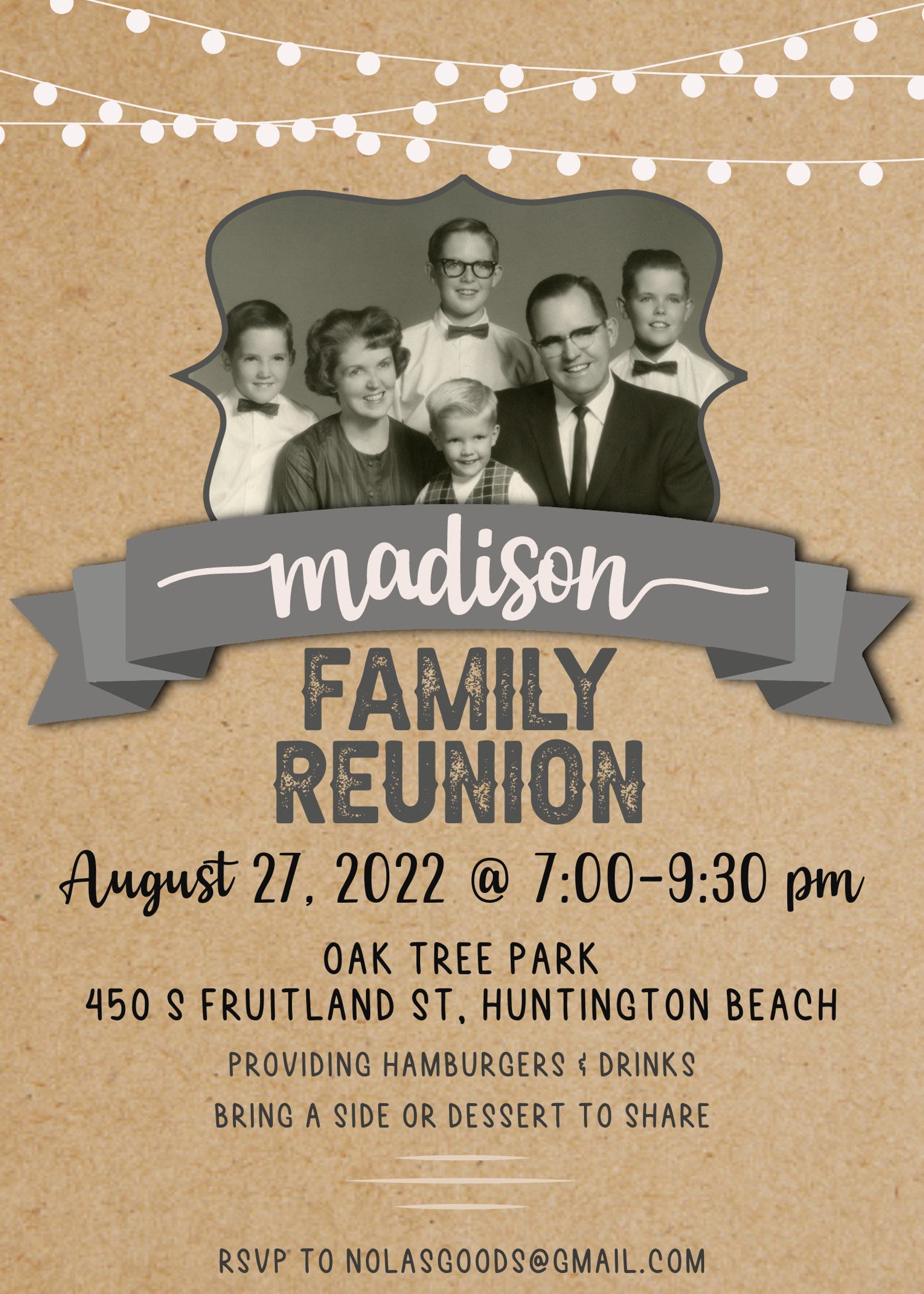 Family Reunion Invitation Customizable, Cousin Reunion Invite, Family ...