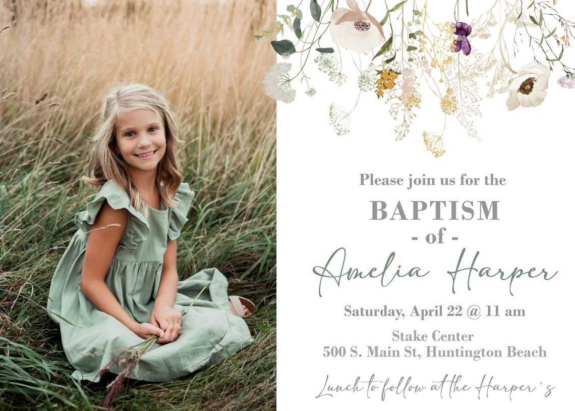 LDS Baptism Invitation Instant Download LDS Baptism - Etsy