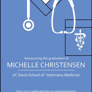 Veterinary School Graduation Invitation Digital, Veterinarian ...