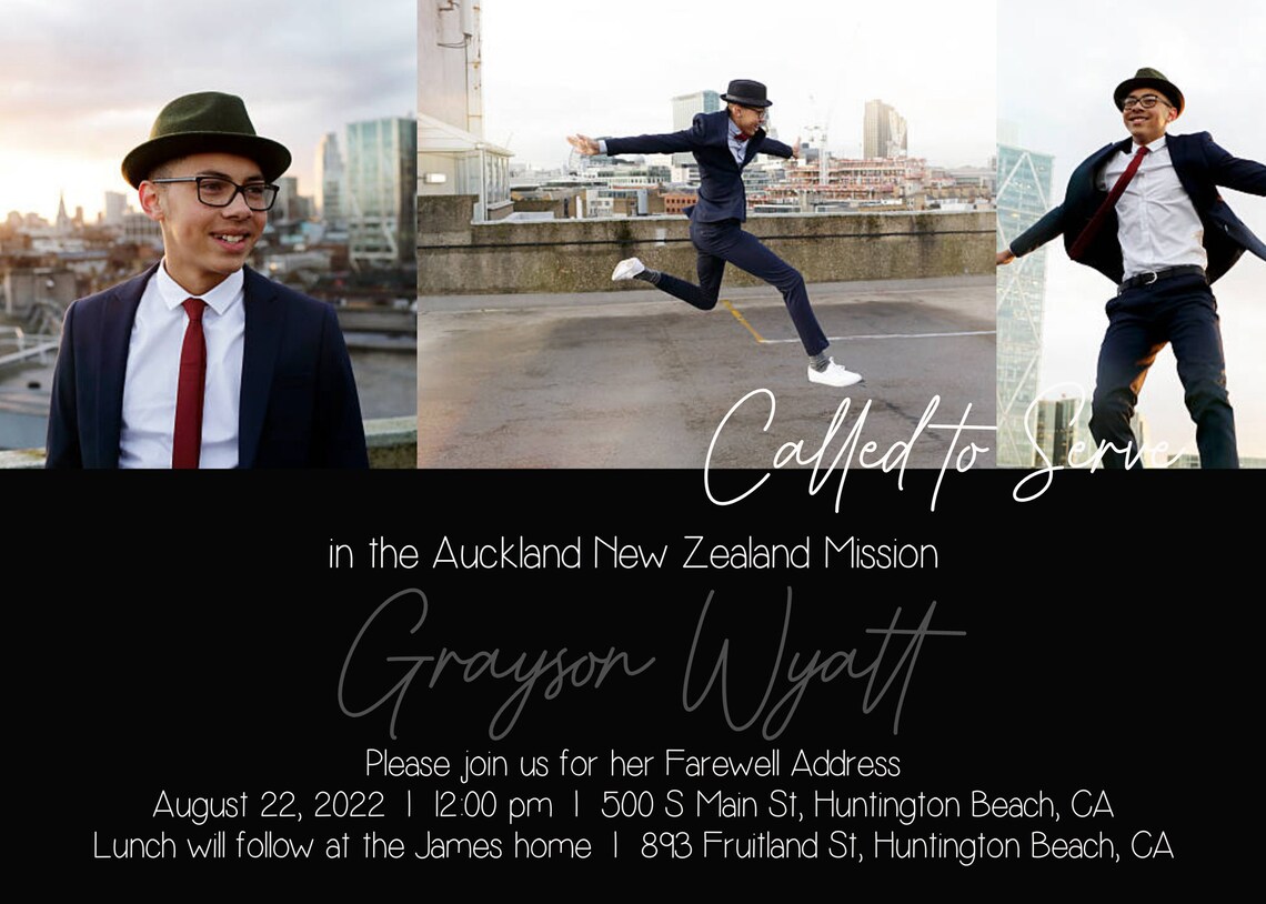 LDS Mission Announcement Digital, Missionary Open House Invitation ...