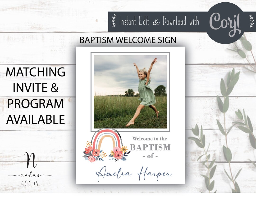 LDS Baptism Welcome Sign, LDS Baptism Invitation Instant Download ...