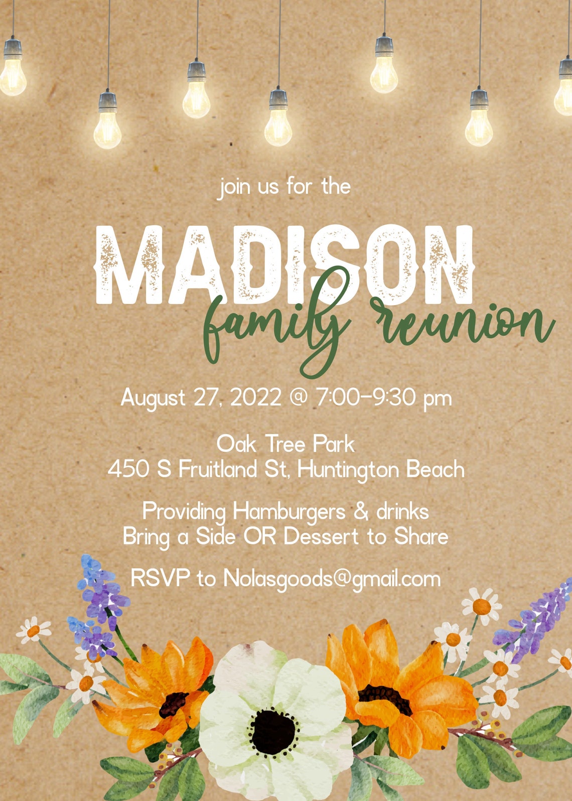 Family Reunion Invitation Template, Cousin Reunion Invite, Family ...
