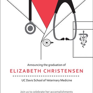 Veterinary School Graduation Invitation Digital, Vet School Graduation ...