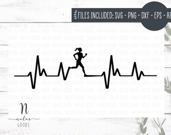 Runner Svg Run Heart Instant Download Running PNG Cut Files - Etsy