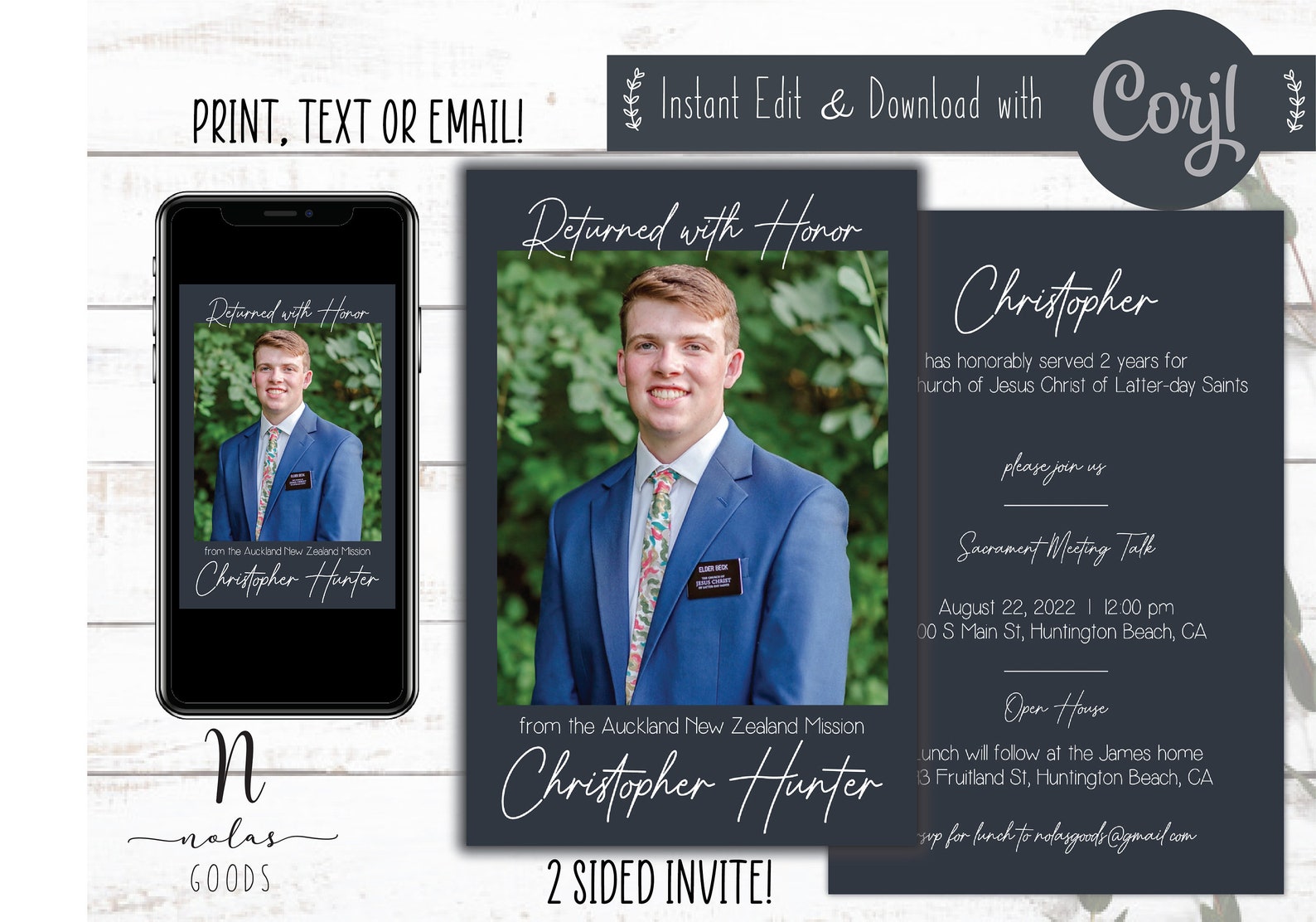 LDS Missionary Homecoming Invitation Printable Missionary - Etsy