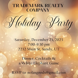 Holiday Work Party Invitation, Work Holiday Party Invite, Company ...