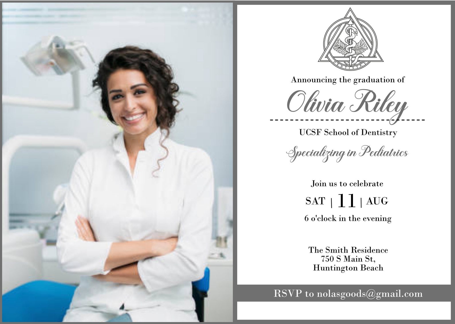 Dental School Graduation Party Invitation Dental Graduation - Etsy