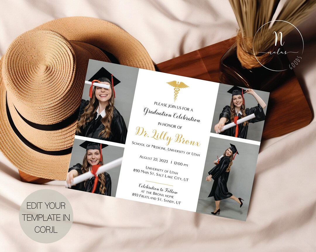 Medical School Graduation Invitation, Medical School Graduation ...