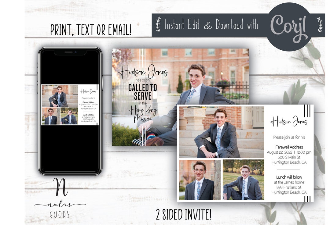 LDS Mission Farewell Invite Text, LDS Missionary Farewell Invitation ...