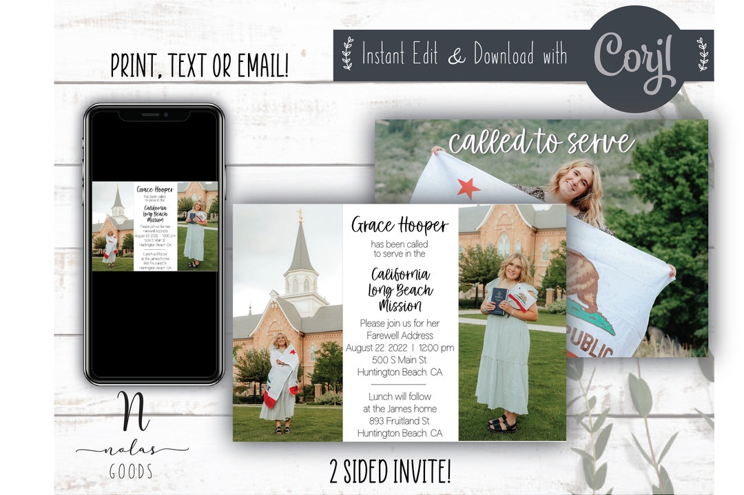 LDS Missionary Farewell Invitation, LDS Mission Farewell Invite Text ...