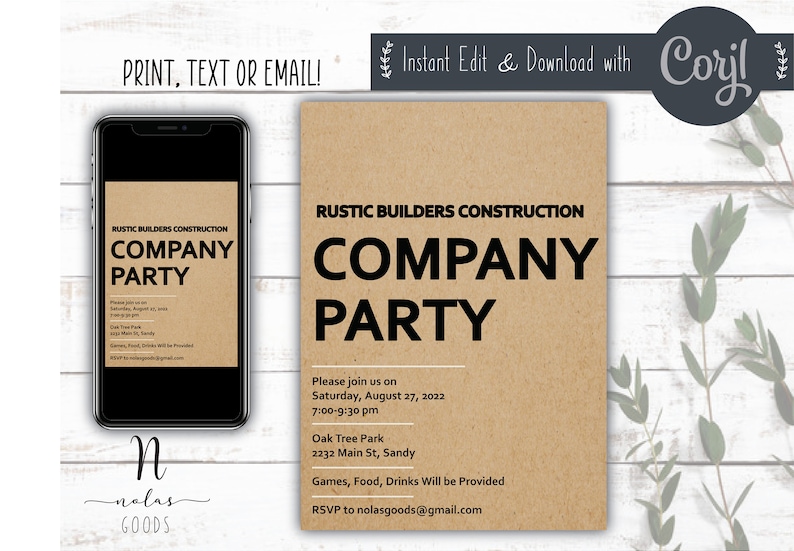 Company Party Invitation Digital Employee Appreciation BBQ - Etsy