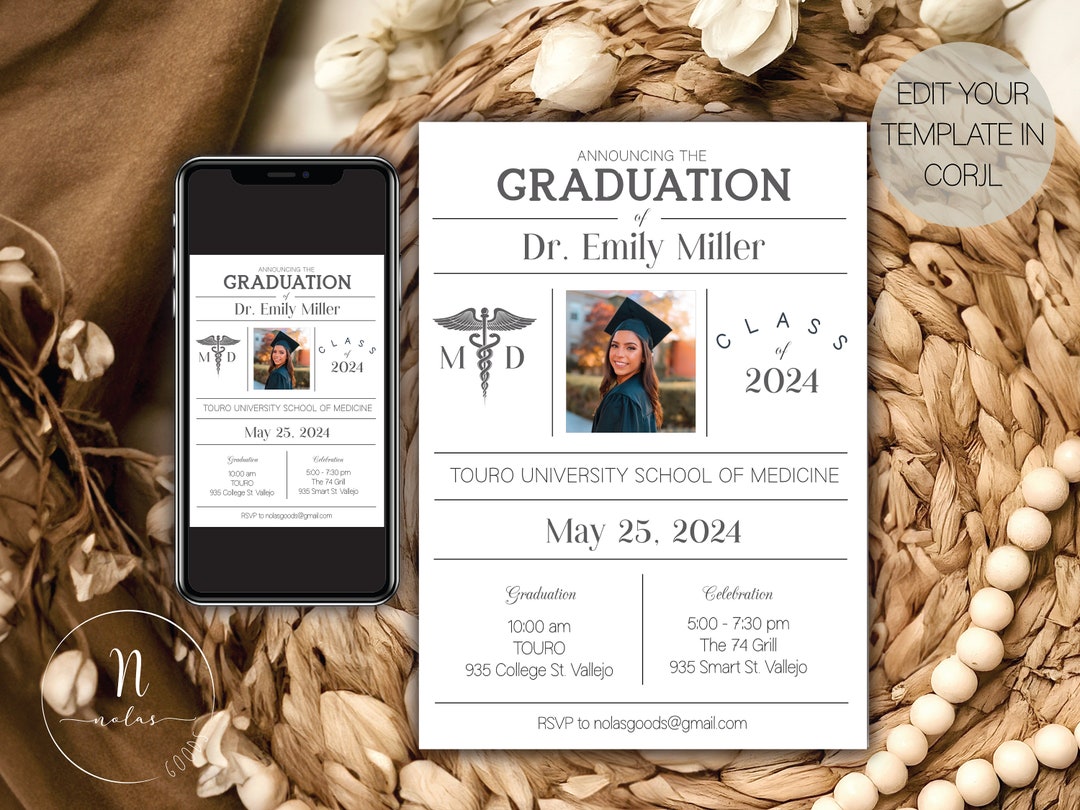Medical School Graduation Announcement, Dmedical School Graduation ...