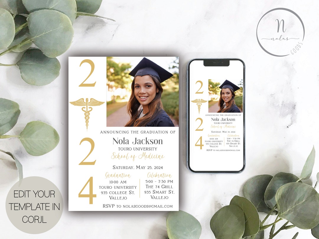 Medical School Graduation Invitation, Medical School Graduation ...