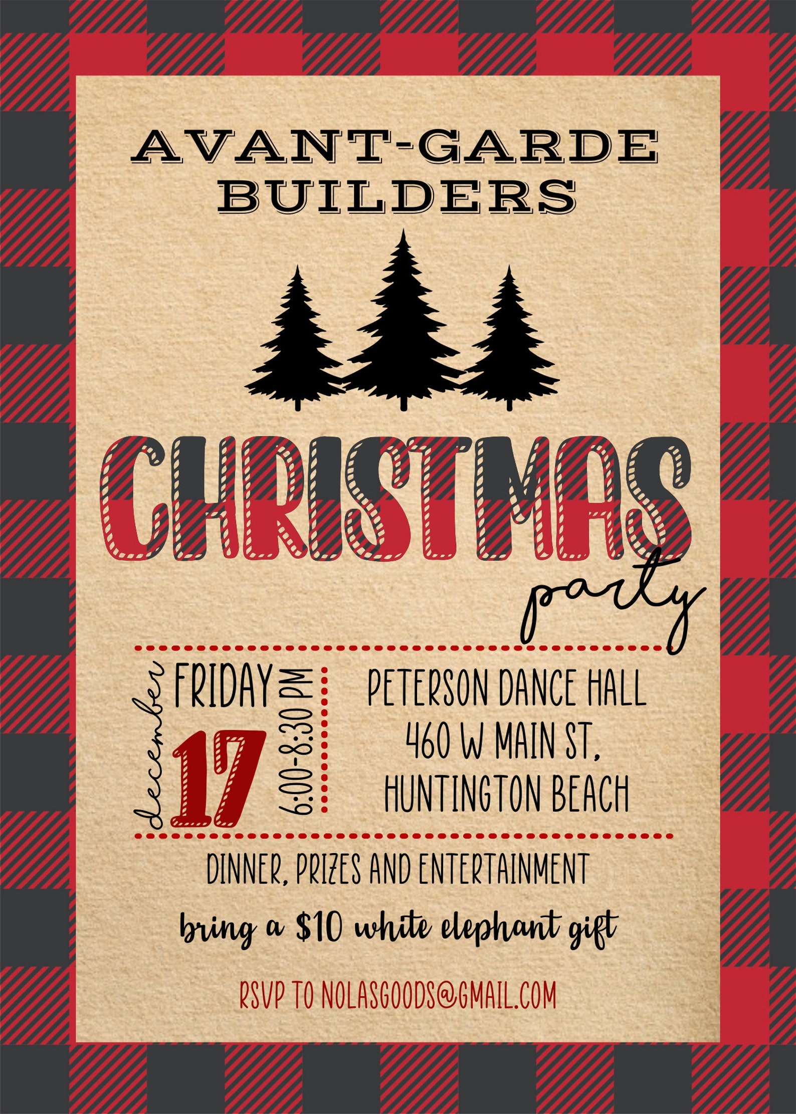 Company Christmas Party Invitation Work Party Invitation - Etsy