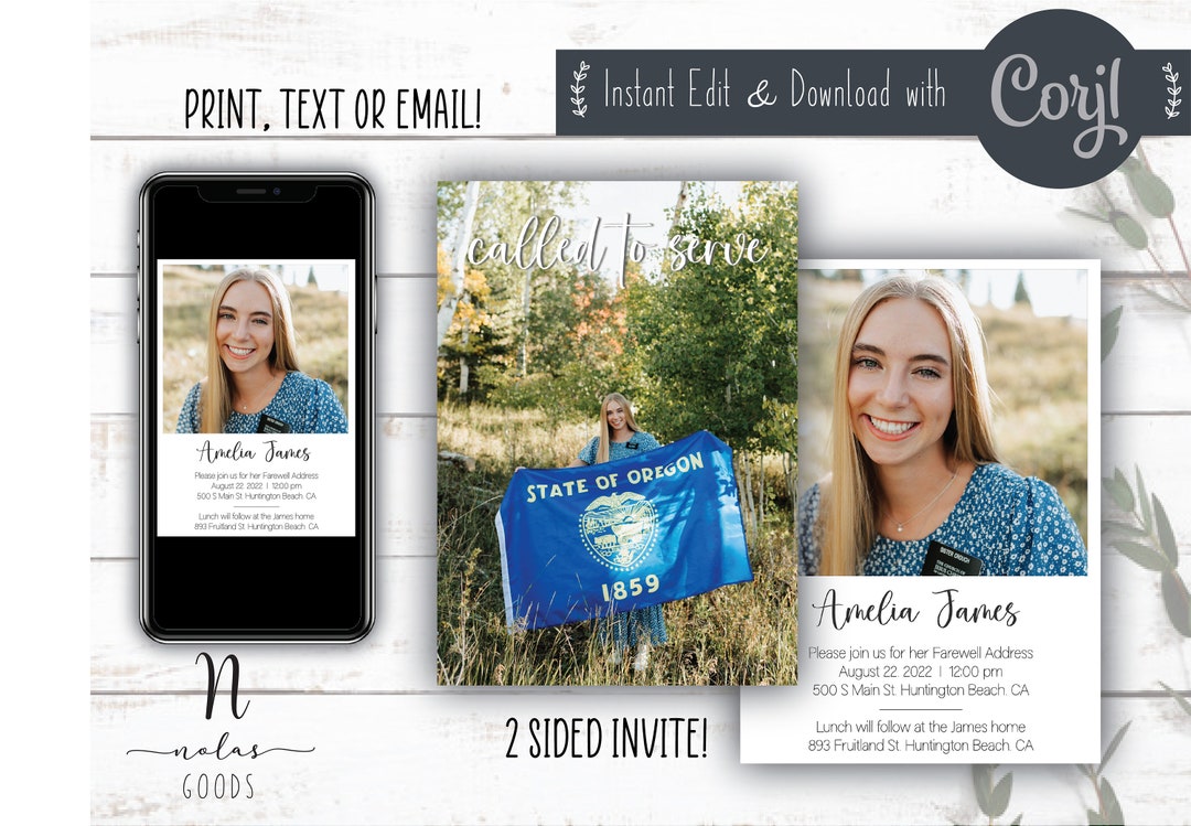 LDS Mission Farewell Invite Text, LDS Missionary Farewell Invitation ...