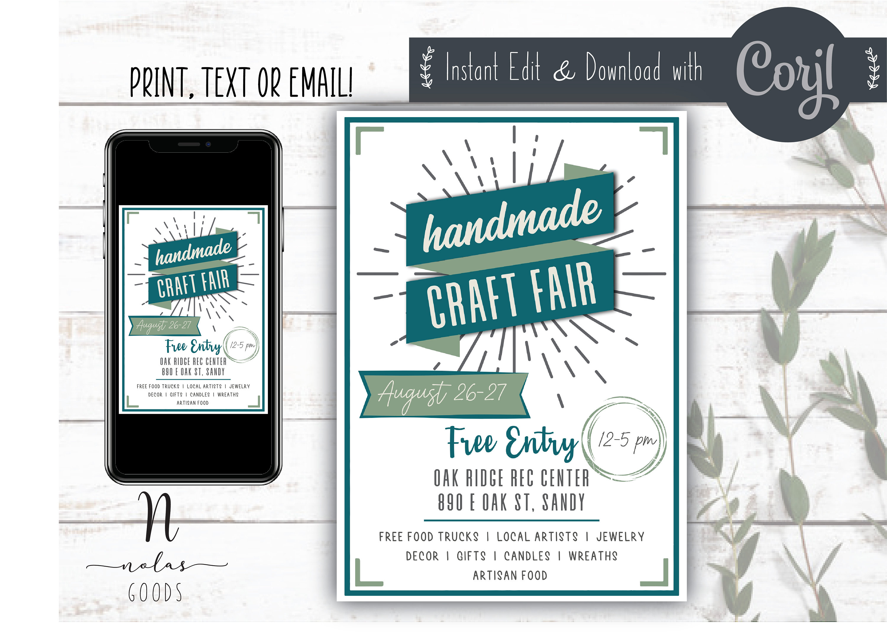 Craft Fair Flyer Template Free Download