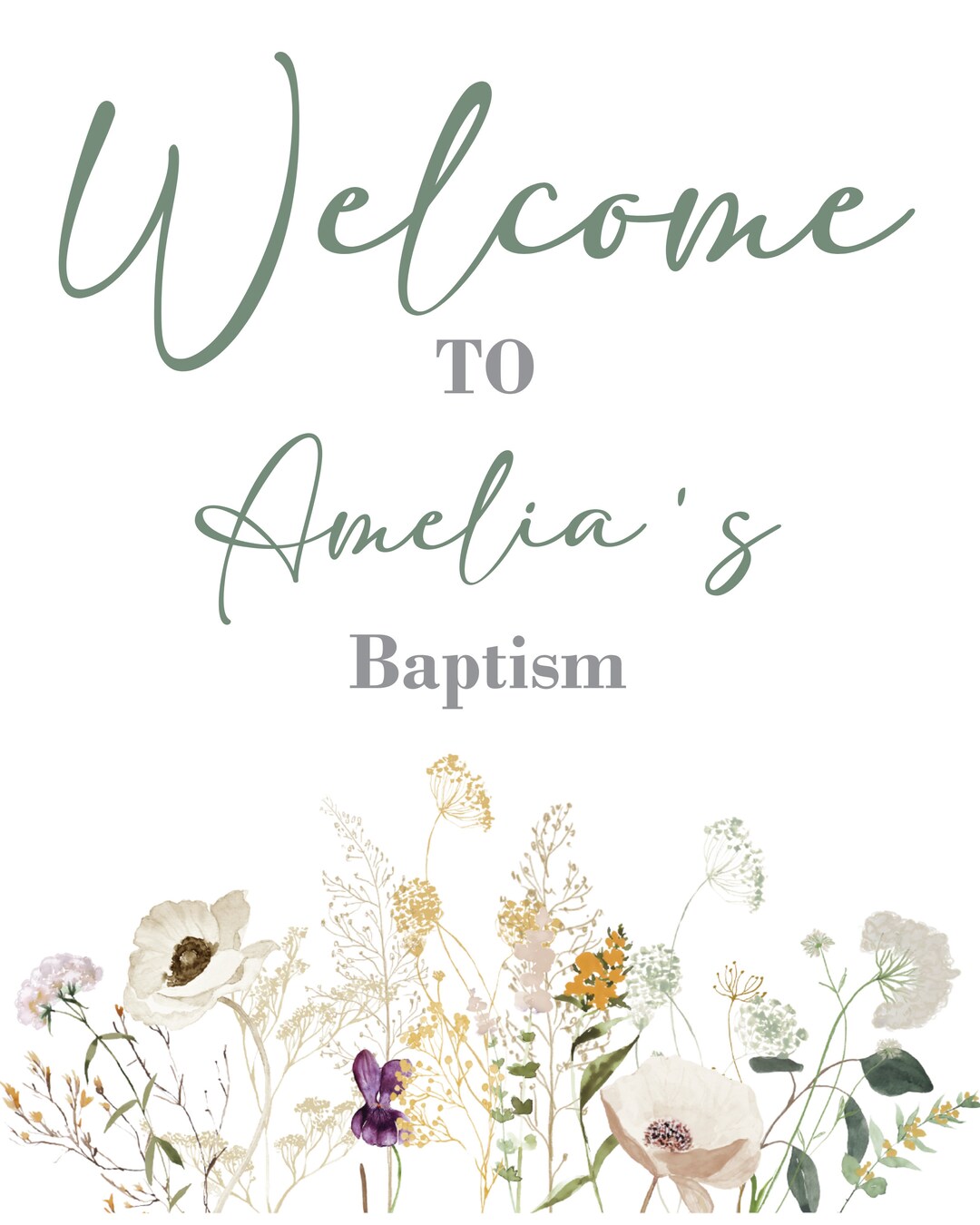 Baptism Welcome Sign Girl LDS Baptism Welcome Sign LDS - Etsy