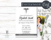 Medical School Graduation Announcement Doctor Graduation - Etsy