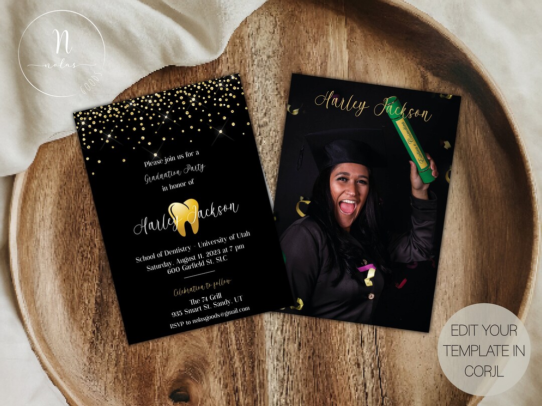 Dental Graduation Party Invitation, Dental School Graduation ...
