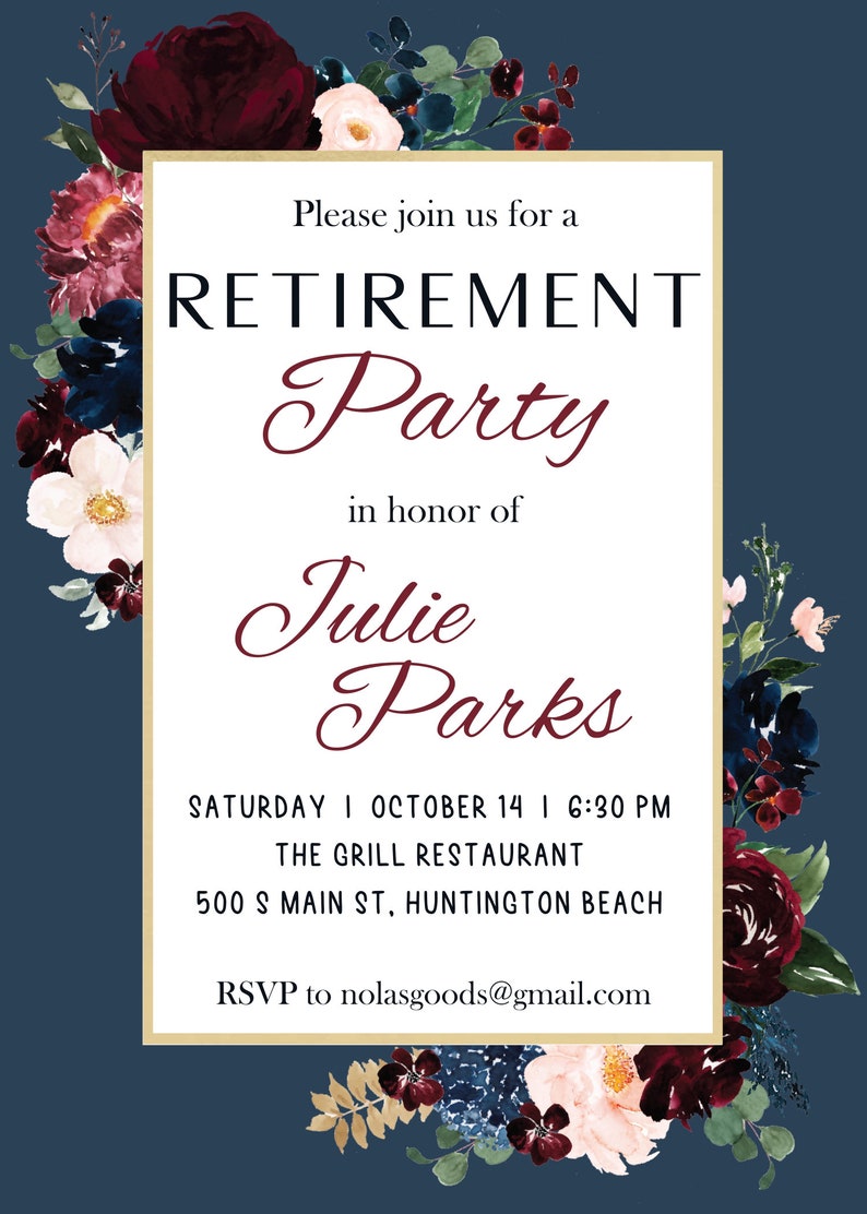 Retirement Party Invitation Template Retirement Invite Woman - Etsy