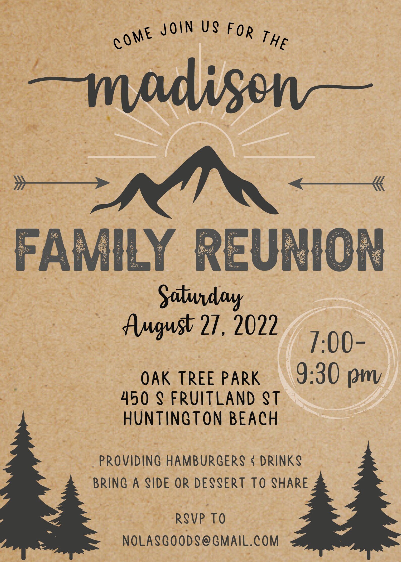 Family Reunion Invitation Customizable, Cousin Reunion Invite, Family ...