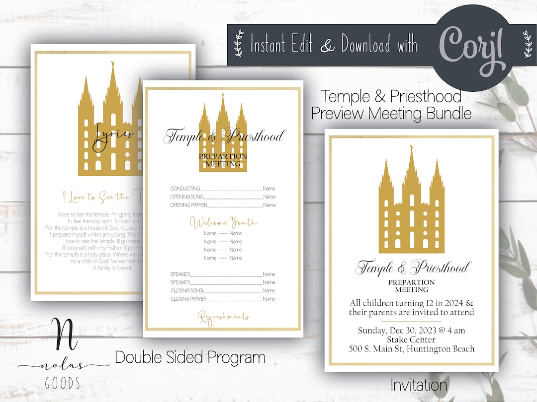Temple and Priesthood Preview Bundle, Temple and Priesthood Preparation ...