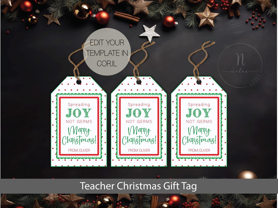 Christmas Teacher Gift Tag Printable, Here's Soapin You Have a Merry ...