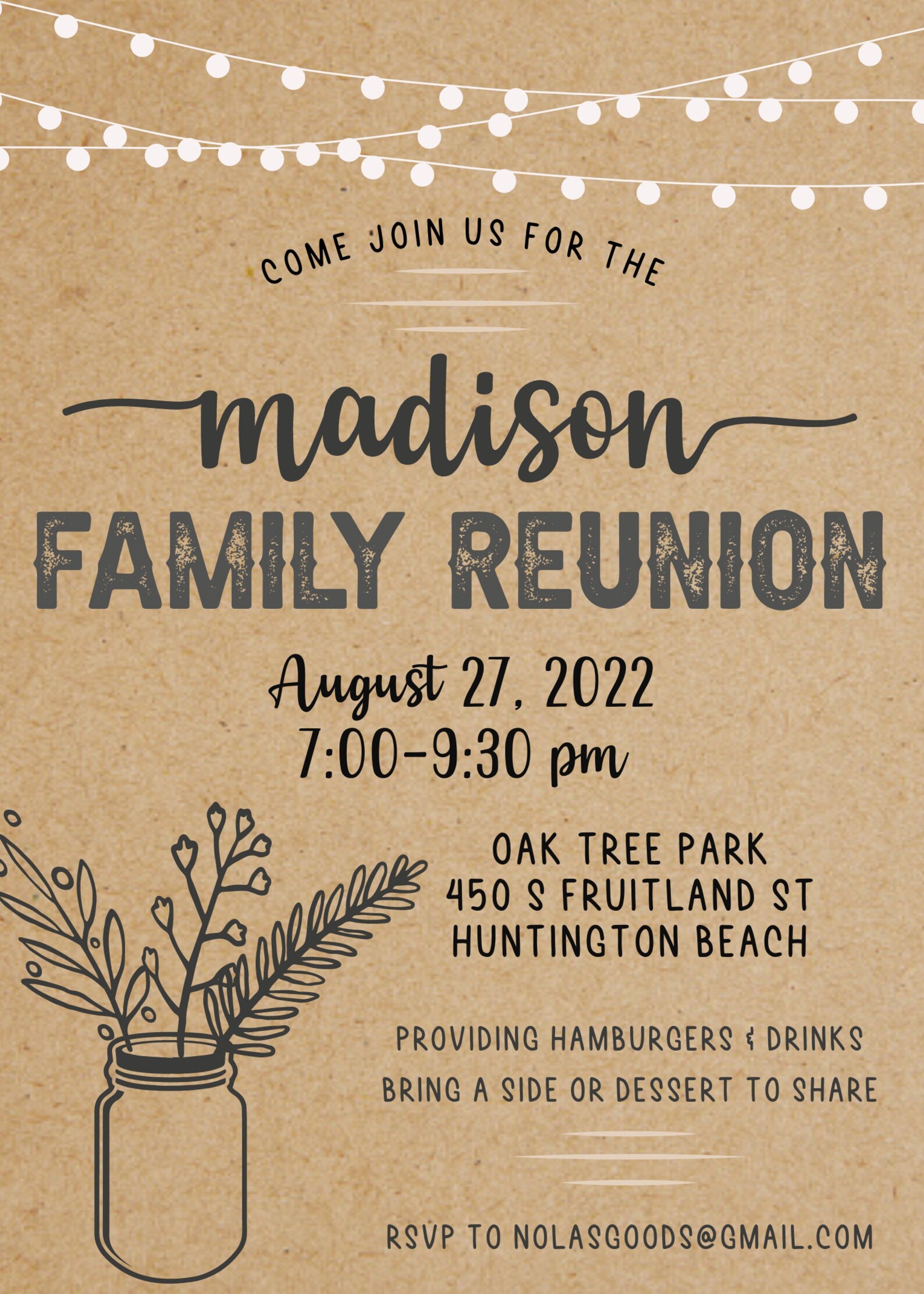Family Reunion Invitation Customizable, Cousin Reunion Invite, Family ...