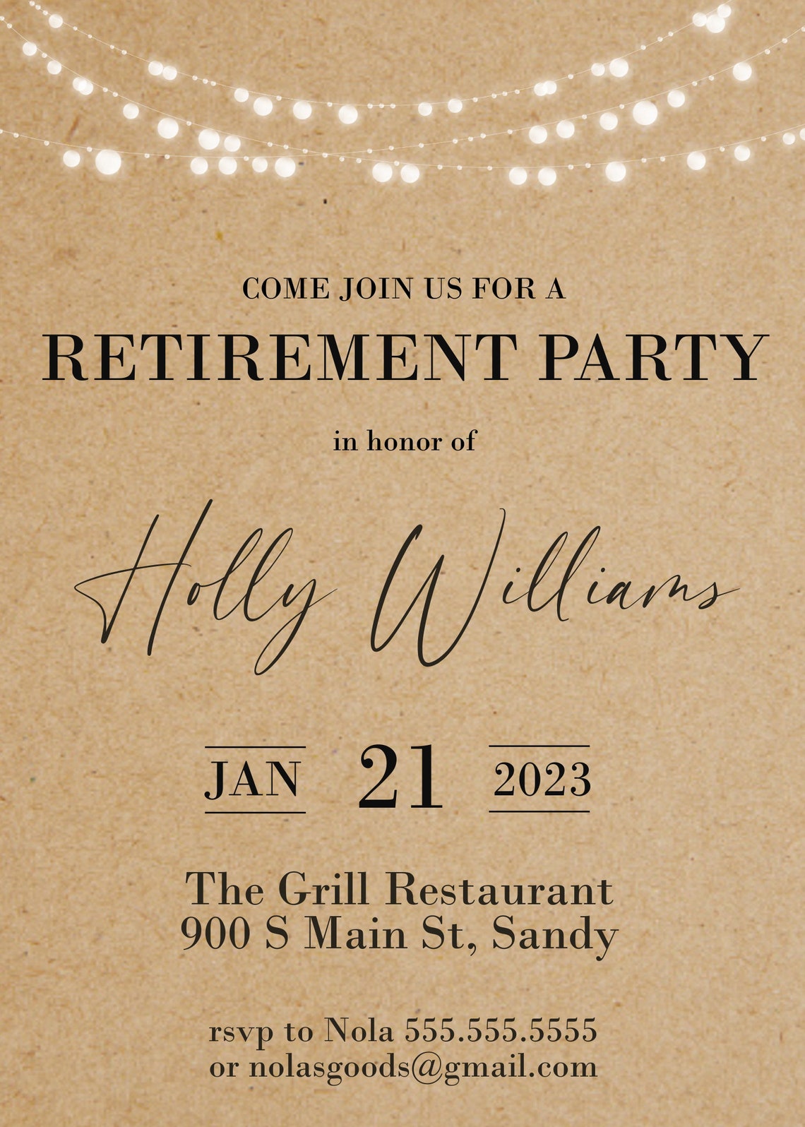 Retirement Invite for Man, Retirement Party Invitation Template ...