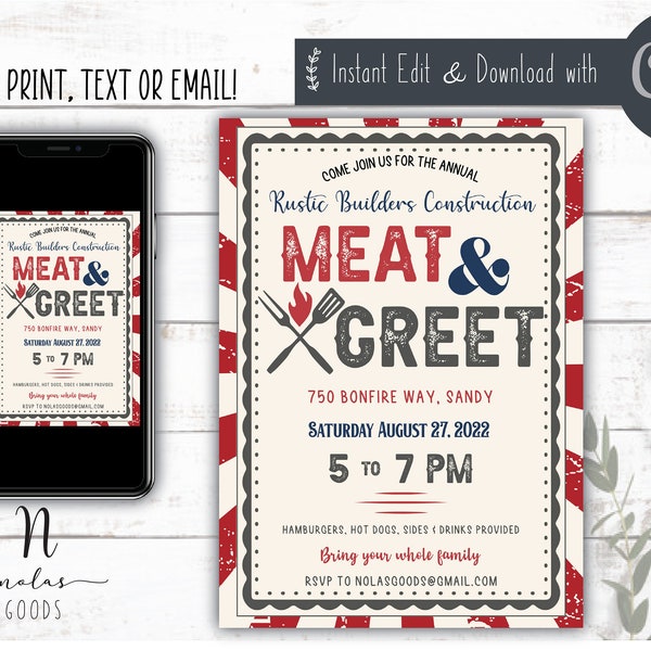 Bbq Invitation - Etsy