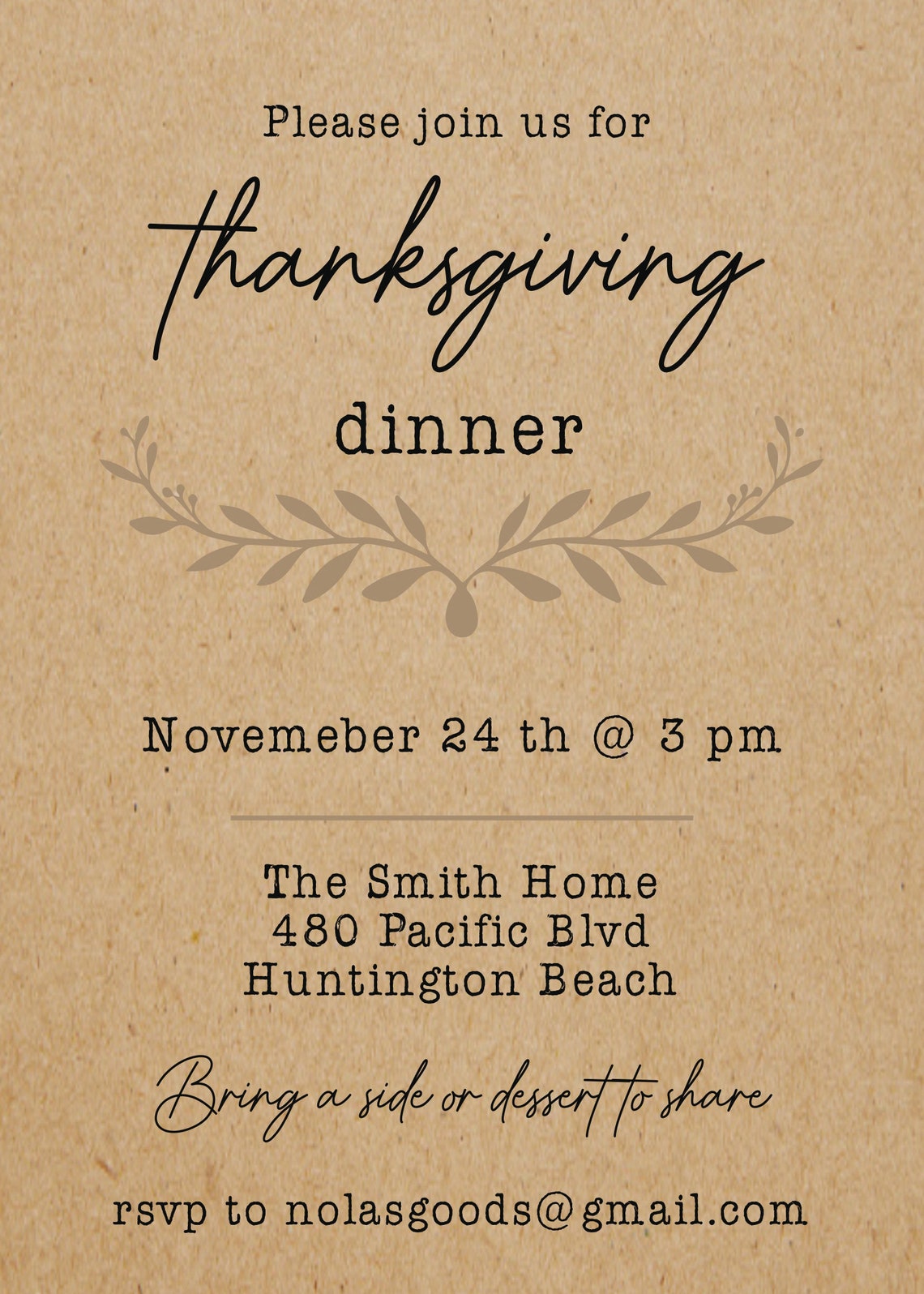 Editable Friendsgiving Invitation Template Thanksgiving - Etsy