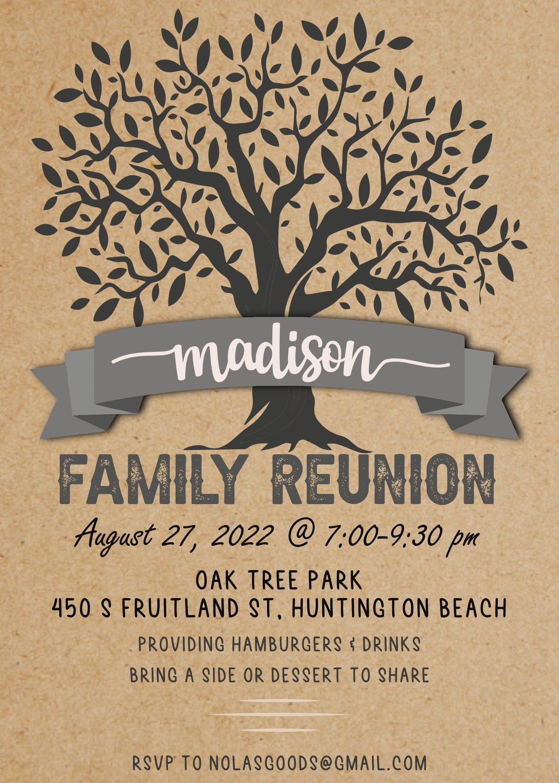 Family Reunion Invite Template, Family Gathering Invitation Download ...