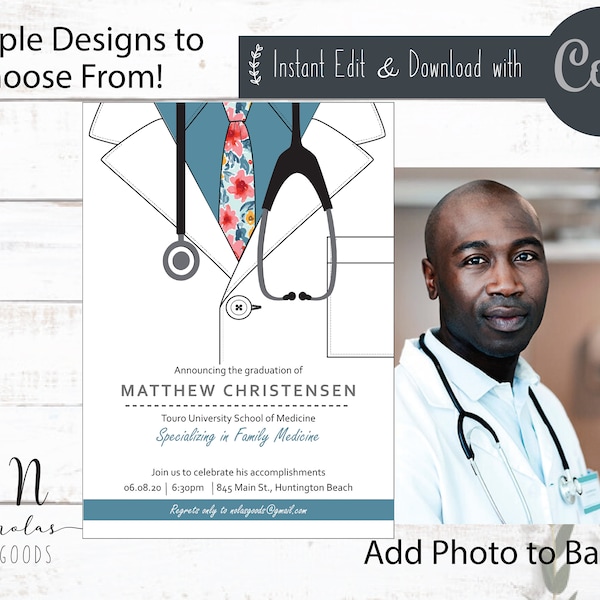 White Coat Ceremony Invitations - Etsy