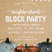 Fall Neighborhood Block Party Invitation Fall Block Party - Etsy