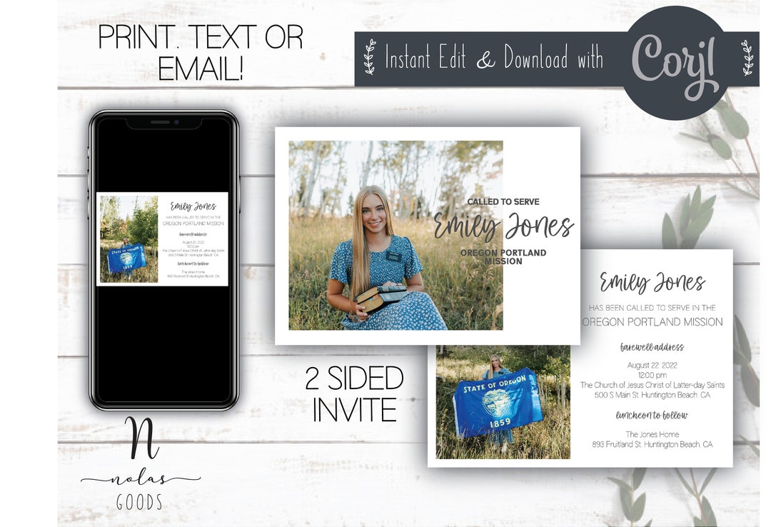 LDS Mission Farewell Invite Text, LDS Missionary Farewell Invitation ...