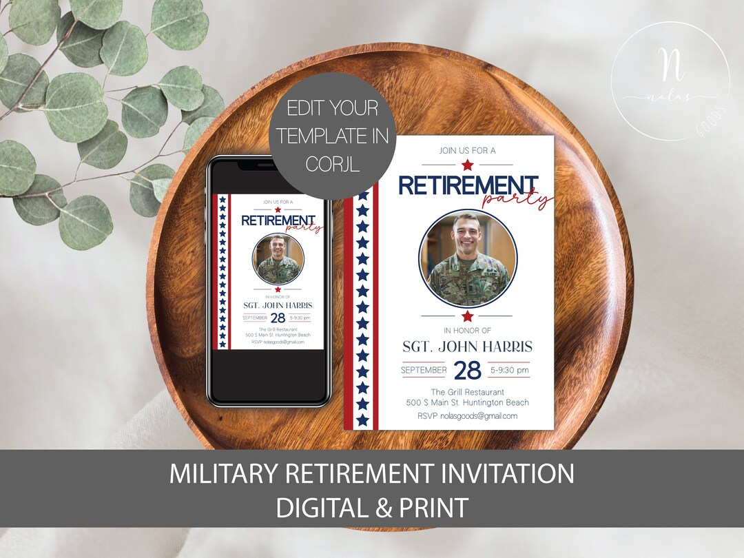 Military Retirement Invitation, Army Retirement Invitations, Air Force ...