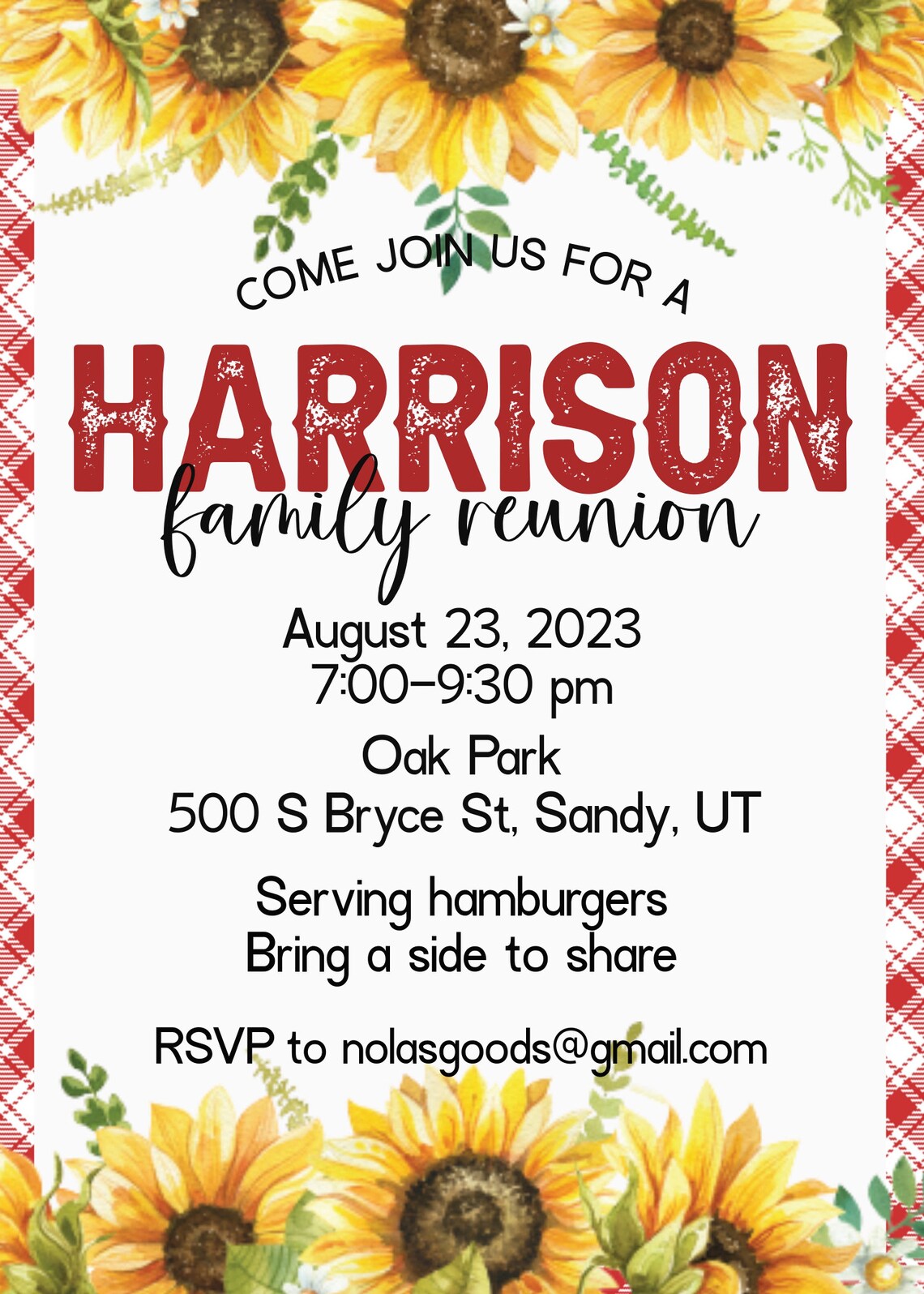 Family Reunion Invitation Customizable, Cousin Reunion Invite, Family ...