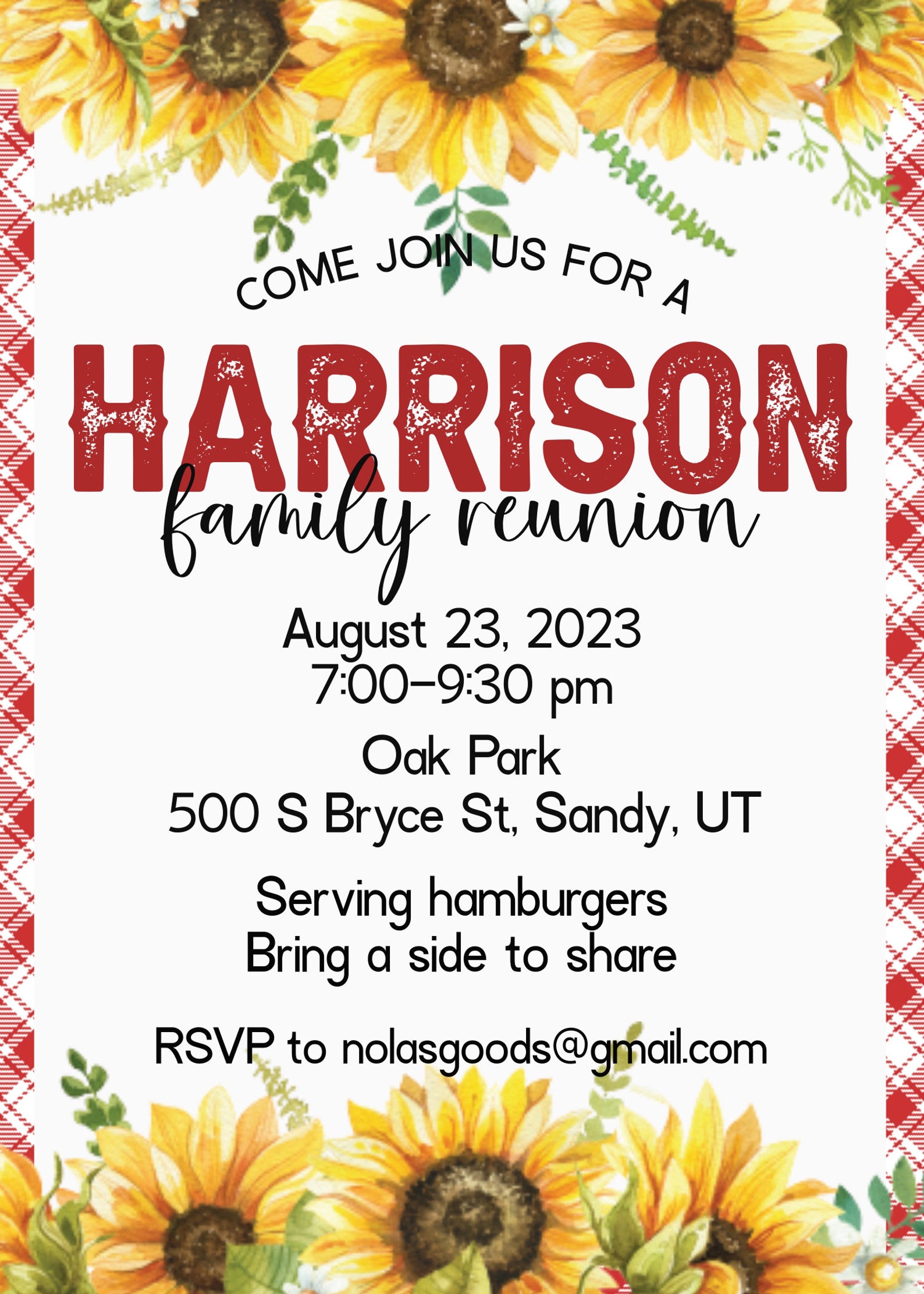 Family Reunion Invitation Customizable, Cousin Reunion Invite, Family ...