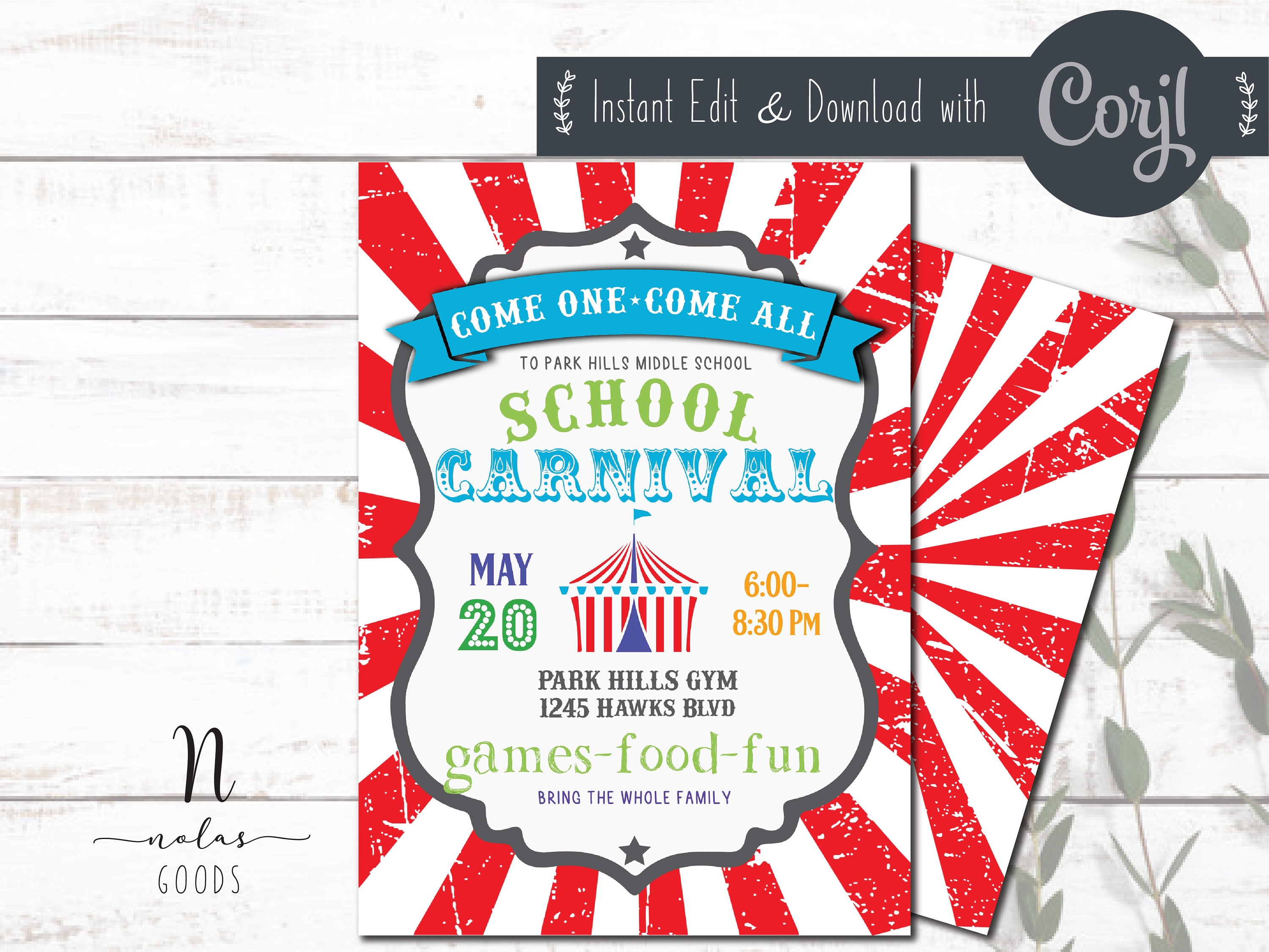 Blank Carnival Flyer Template