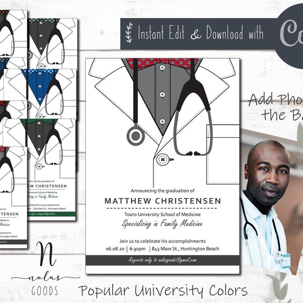 White Coat Ceremony Invitations - Etsy