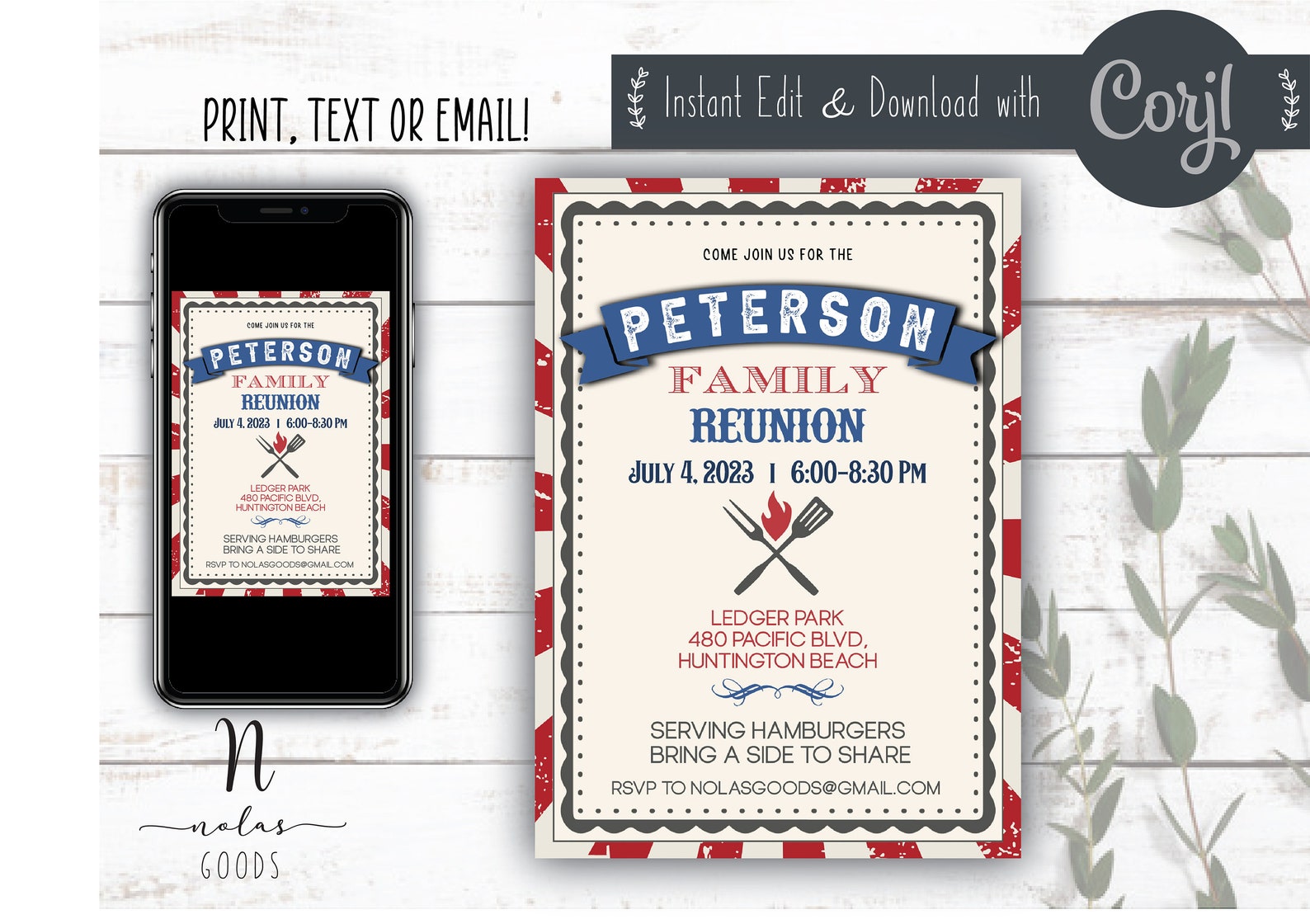 Family Reunion Invitation, Cousin Reunion Invite, Family Gathering ...