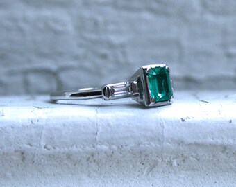 Vintage emerald ring | Etsy