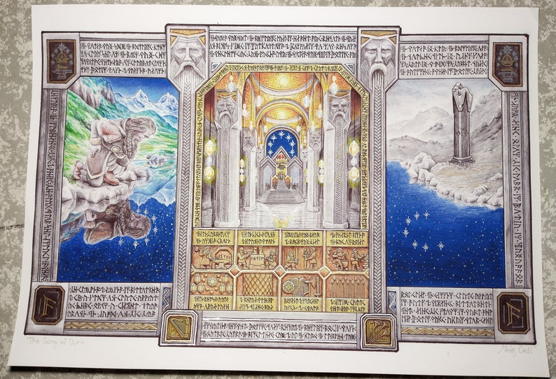 The Song of Durin – Embellished Art Print, Moria Dwarves, J. R. R ...