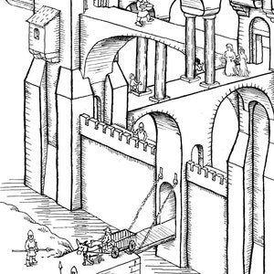 Escher Castle - Signed Art Print - MC Escher Inspired Impossible Object ...